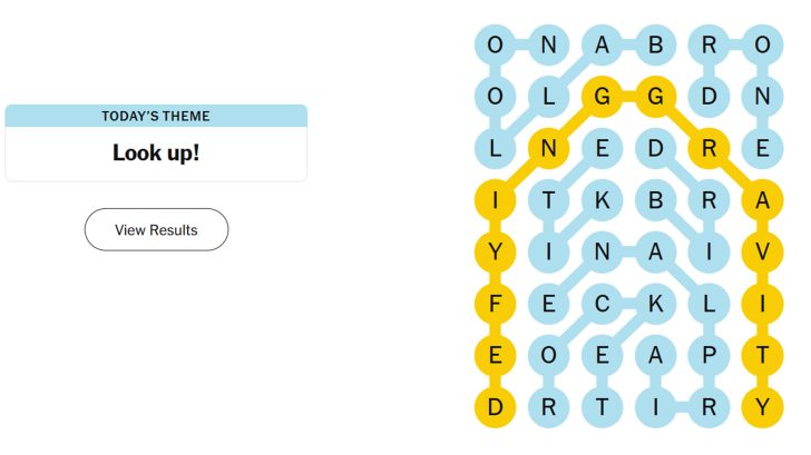 NYT Strands (Look up!) Hints and Answers for Today (January 6, 2026)