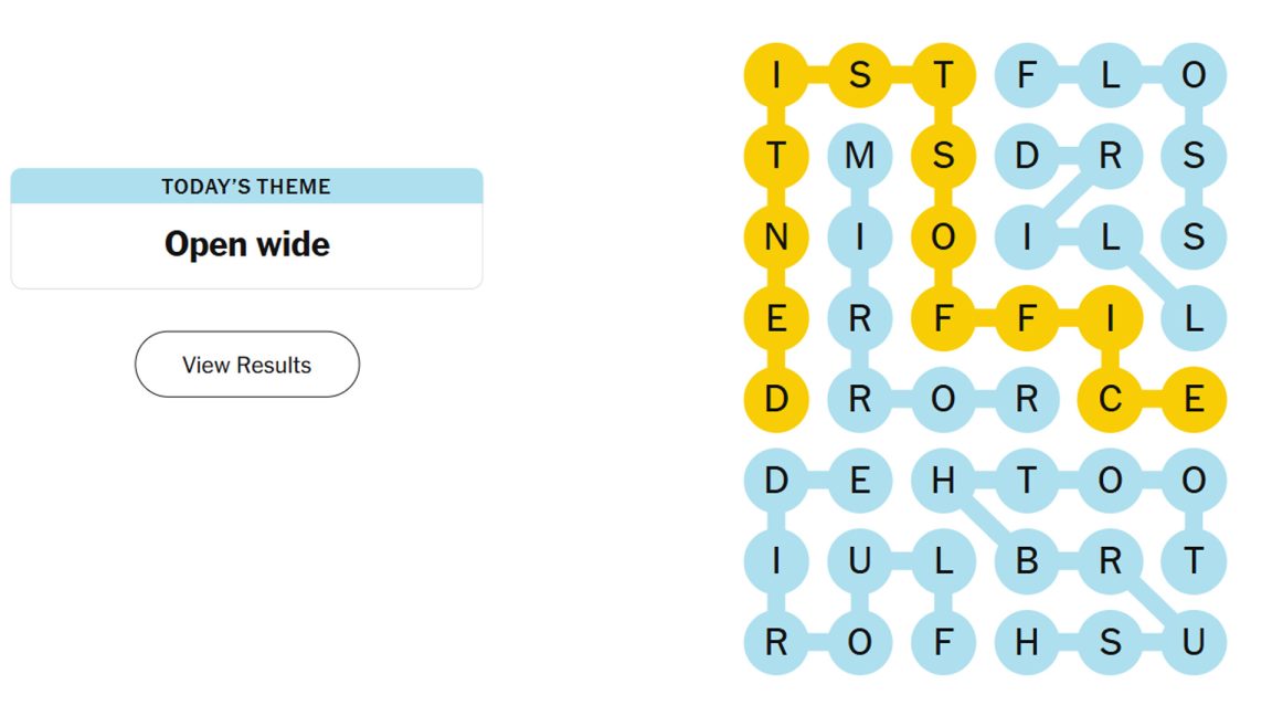 NYT Strands (Open wide) Hints and Answers for Today (January 7, 2026)