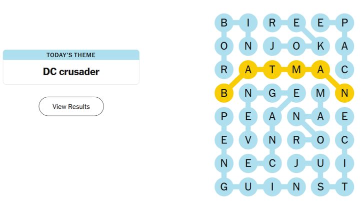 NYT Strands (DC crusader) Hints and Answers for Today (January 16, 2026)