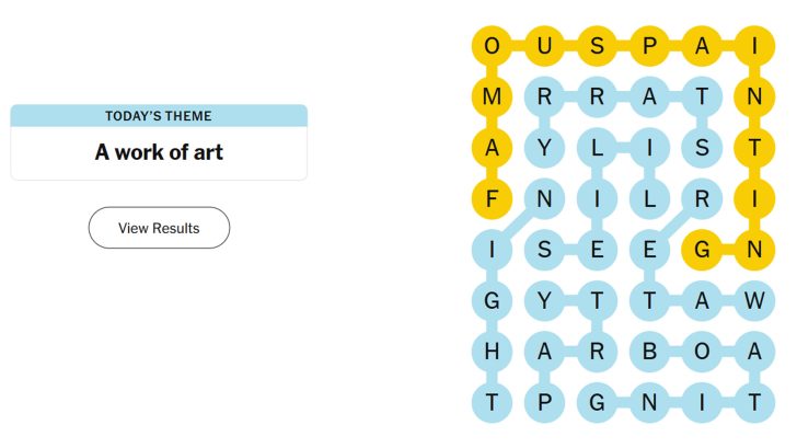 NYT Strands (A work of art) Hints and Answers for Today (January 24, 2026)