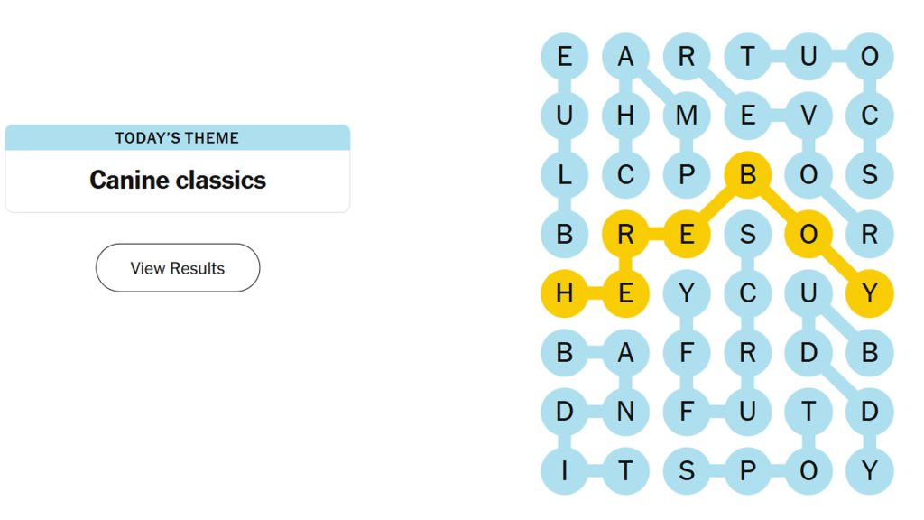 NYT Strands (Canine classics) Hints and Answers for Today (January 27 ...