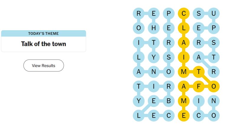 NYT Strands: (Talk of the town) Hints and Answers for Today (January 29 ...