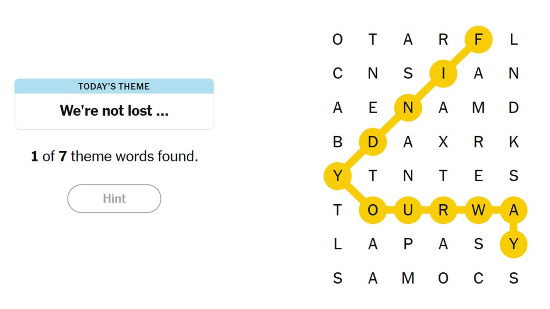 NYT Strands: (We’re not lost…) Hints and Answers for Today (January 30 ...