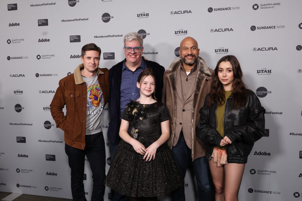 Cristin Milioti, Topher Grace, Delaney Quinn, and Director Casper Kelly ...