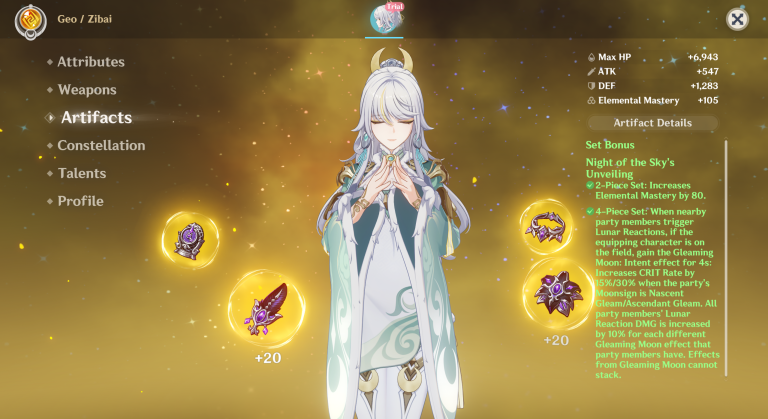 Best Zibai Build in Genshin Impact 6.3 (Best Weapons, Teams, Artifacts ...