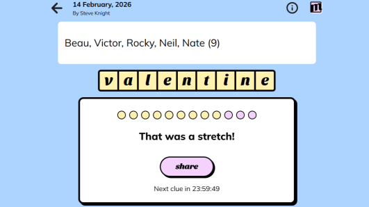 Minute Cryptic Answer for Today (February 14, 2026)