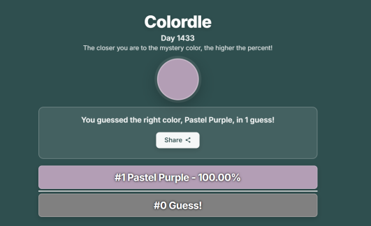 Colordle Hints and Answer for Today (February 25, 2026)