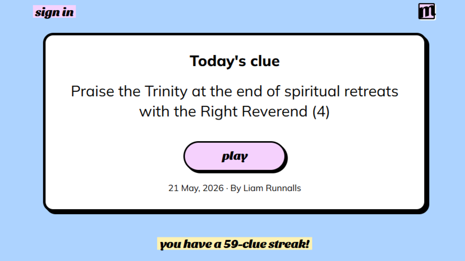 Minute Cryptic Answer Today