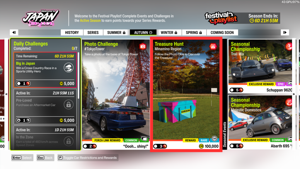 Minamino Treasure Hunt Chest Location: Forza Horizon 6 Welcome to Japan ...