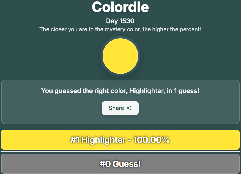 Colordle Hints and Answer for Today