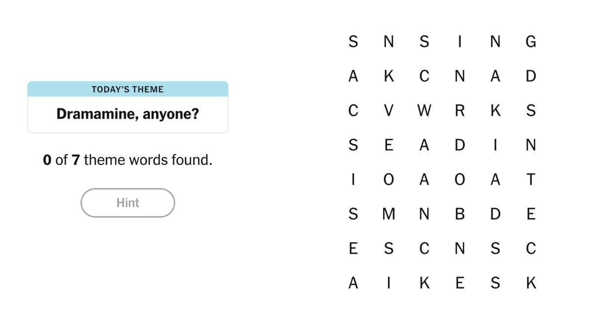 NYT Strands Hints and Answers for Today